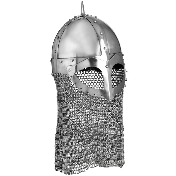 Battle Ready 16 Gauge Steel Viking Age Helmet with Chainmail | From The ...